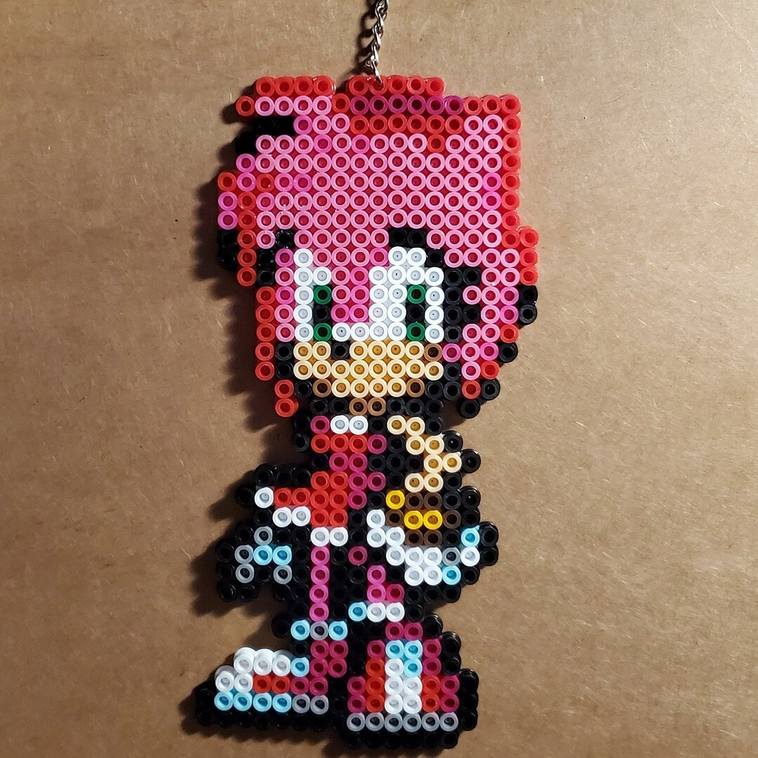 Amy Rose Perler Bead Keychain/magnet Sonic the Hedgehog - Etsy
