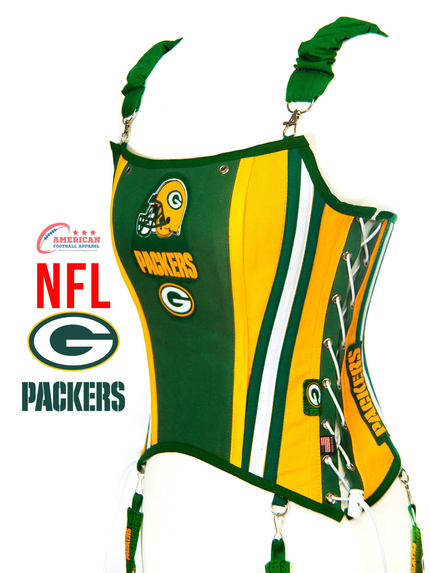NFL Apparel Green Bay PACKERS Football Team Corset Bustier Top ...
