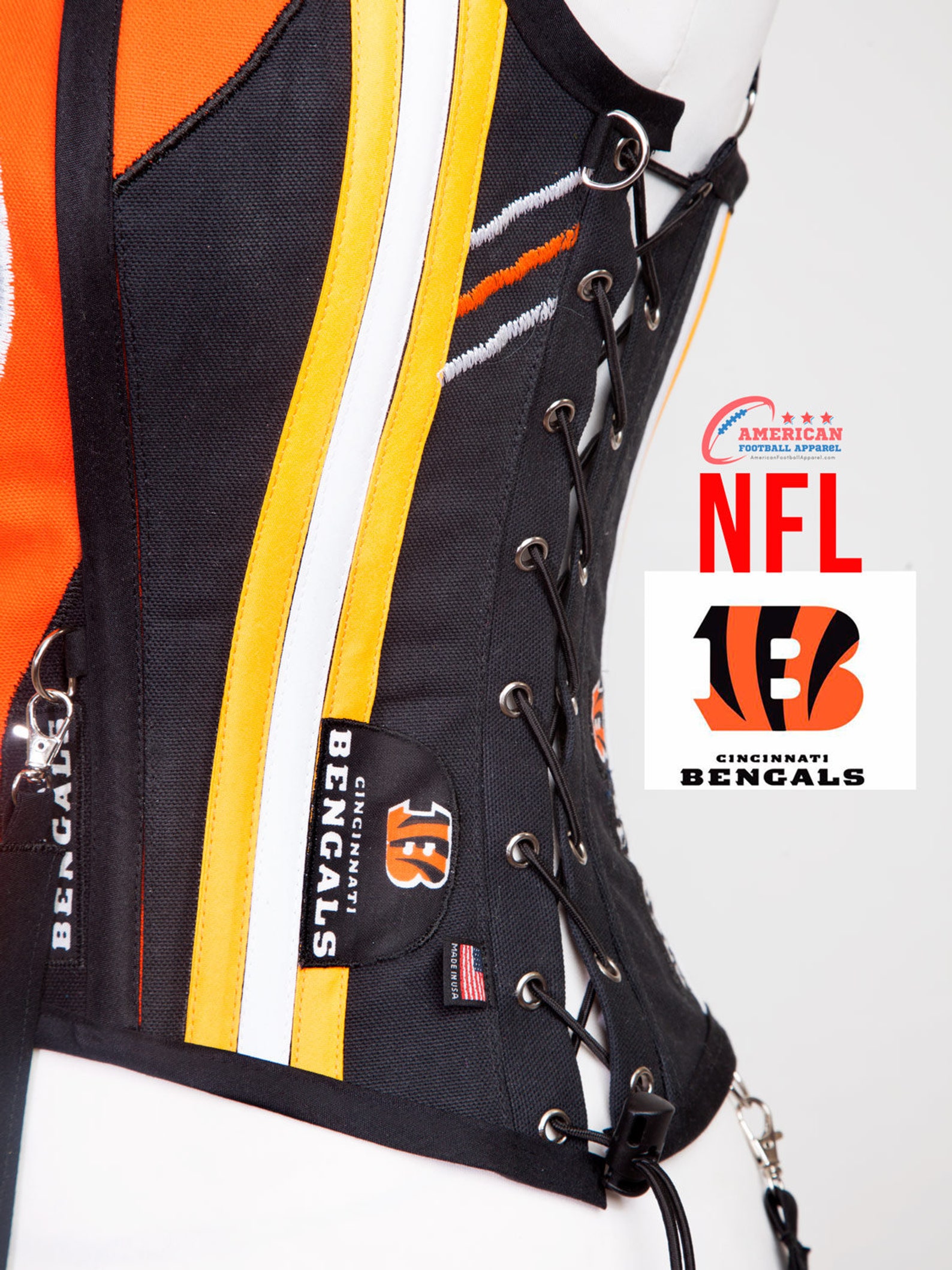 NFL Apparel: Cincinnati Bengals Football Team Corset Bustier - Etsy
