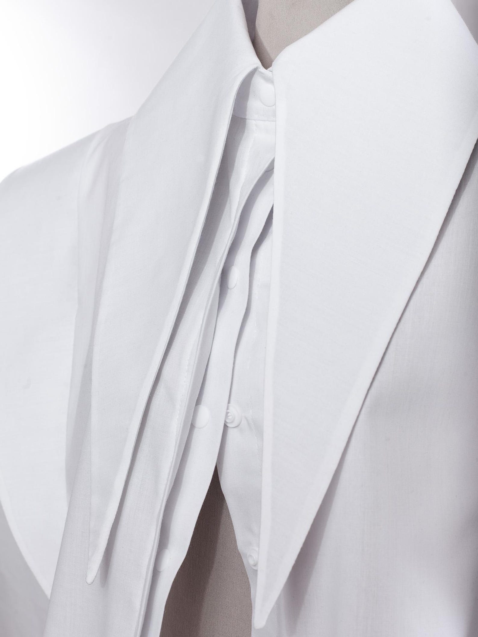 Large Pointy Collar Stylish Top, Elegant Sleeveless Shirt, Statement ...