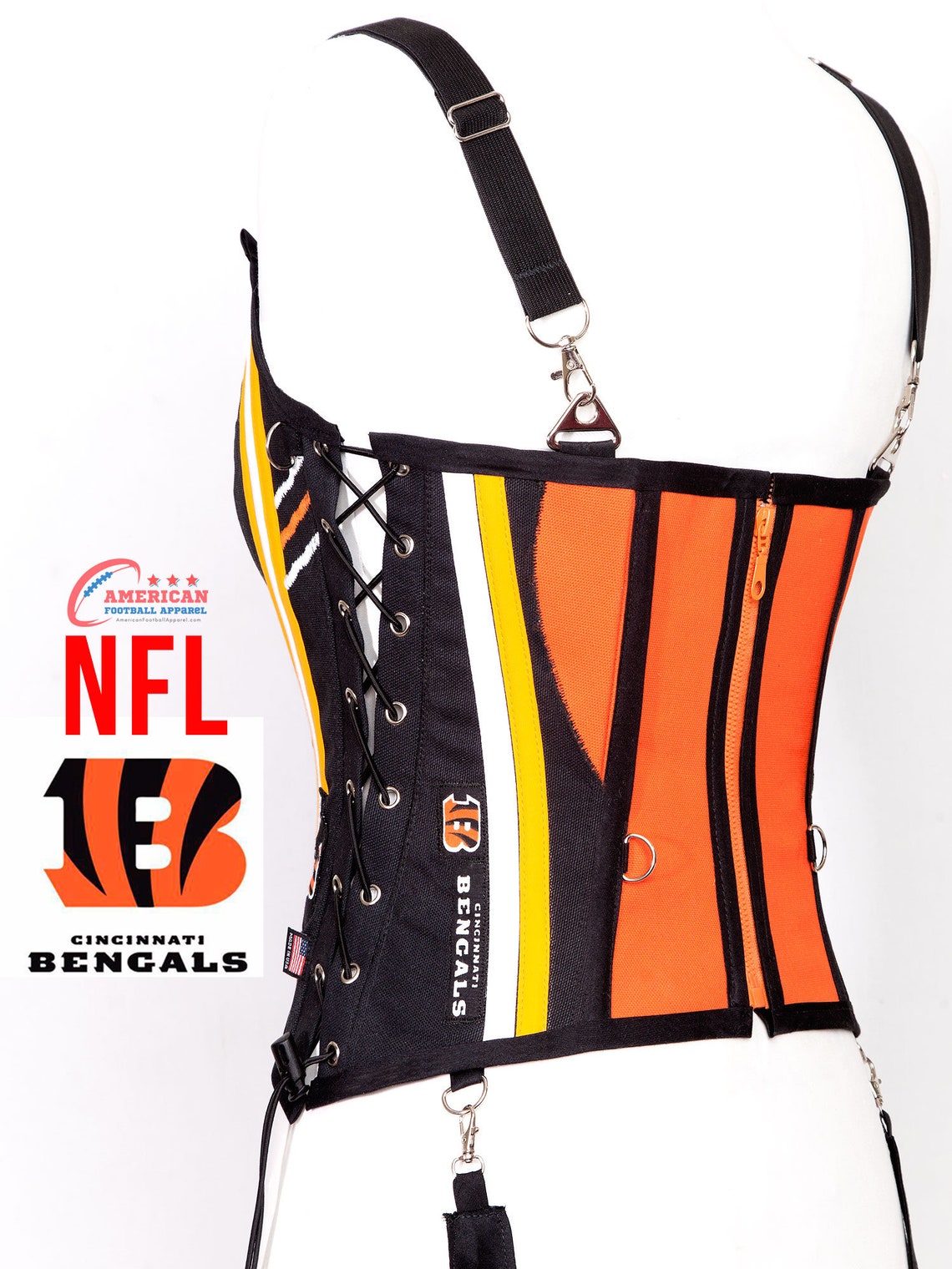 NFL Apparel: Cincinnati Bengals Football Team Corset Bustier - Etsy