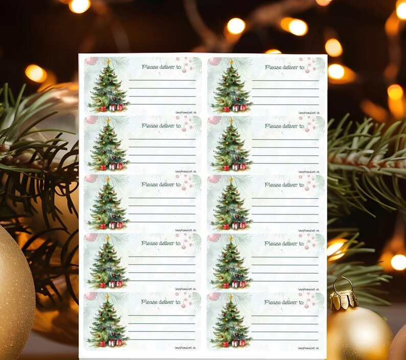 Christmas Tree Please Deliver to Labels, Pdts - Etsy