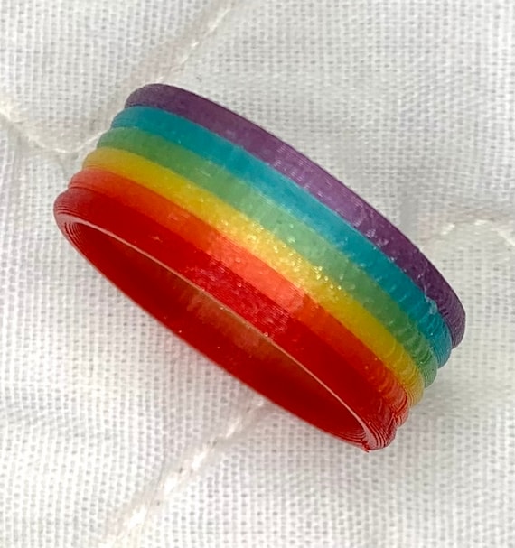 Rainbow Ring 3d-printed 6 Color Finger Band | Etsy