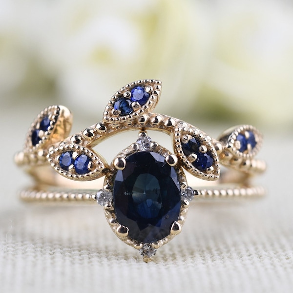Blue Engagement Ring - Etsy