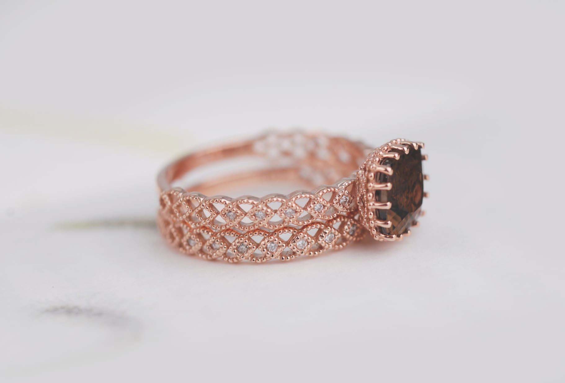 Lace Pattern Wedding Band Diamond Rose Gold Yellow Gold White - Etsy Canada