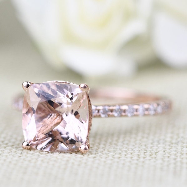 Morganite Cushion - Etsy