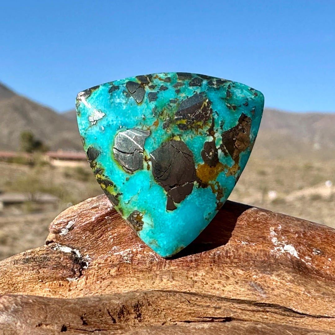 Morenci Turquoise Cabochon: Arizona Gemstone (28.2 X 28.6 X 28.9 Mm ...