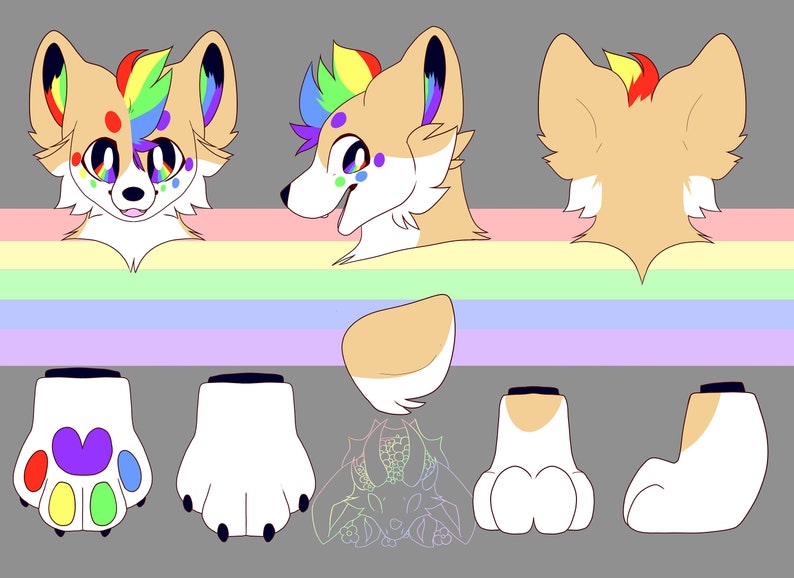 Custom Fursuit Partial Reference Sheet Commissions NOT - Etsy