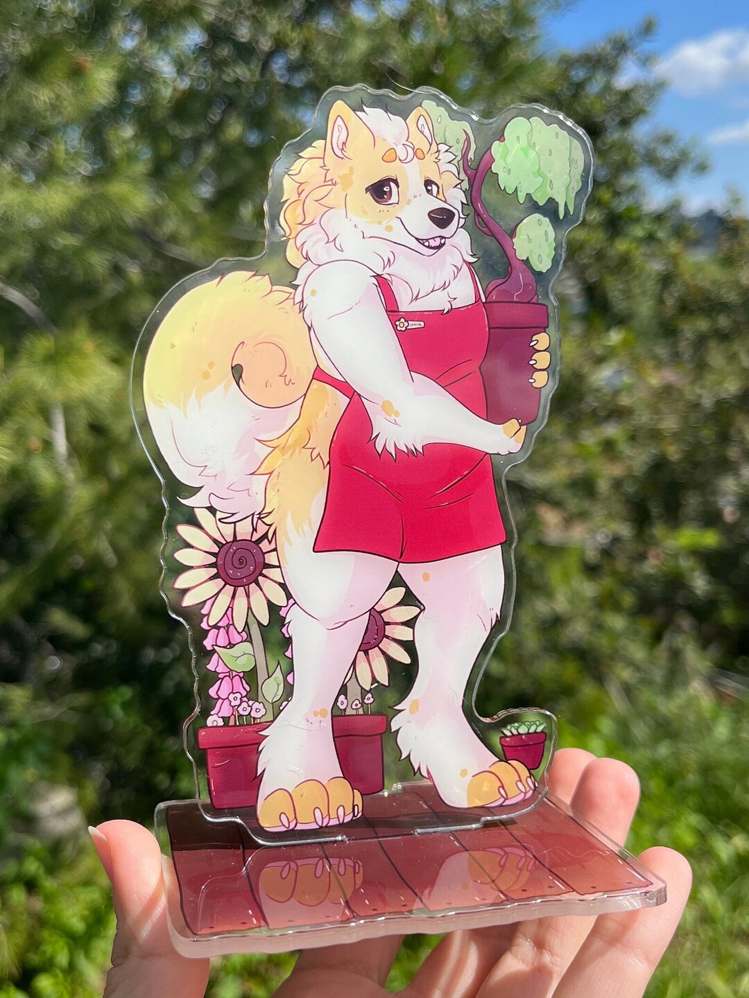 Furry Flower Shop Samoyed Acrylic Standee - Etsy