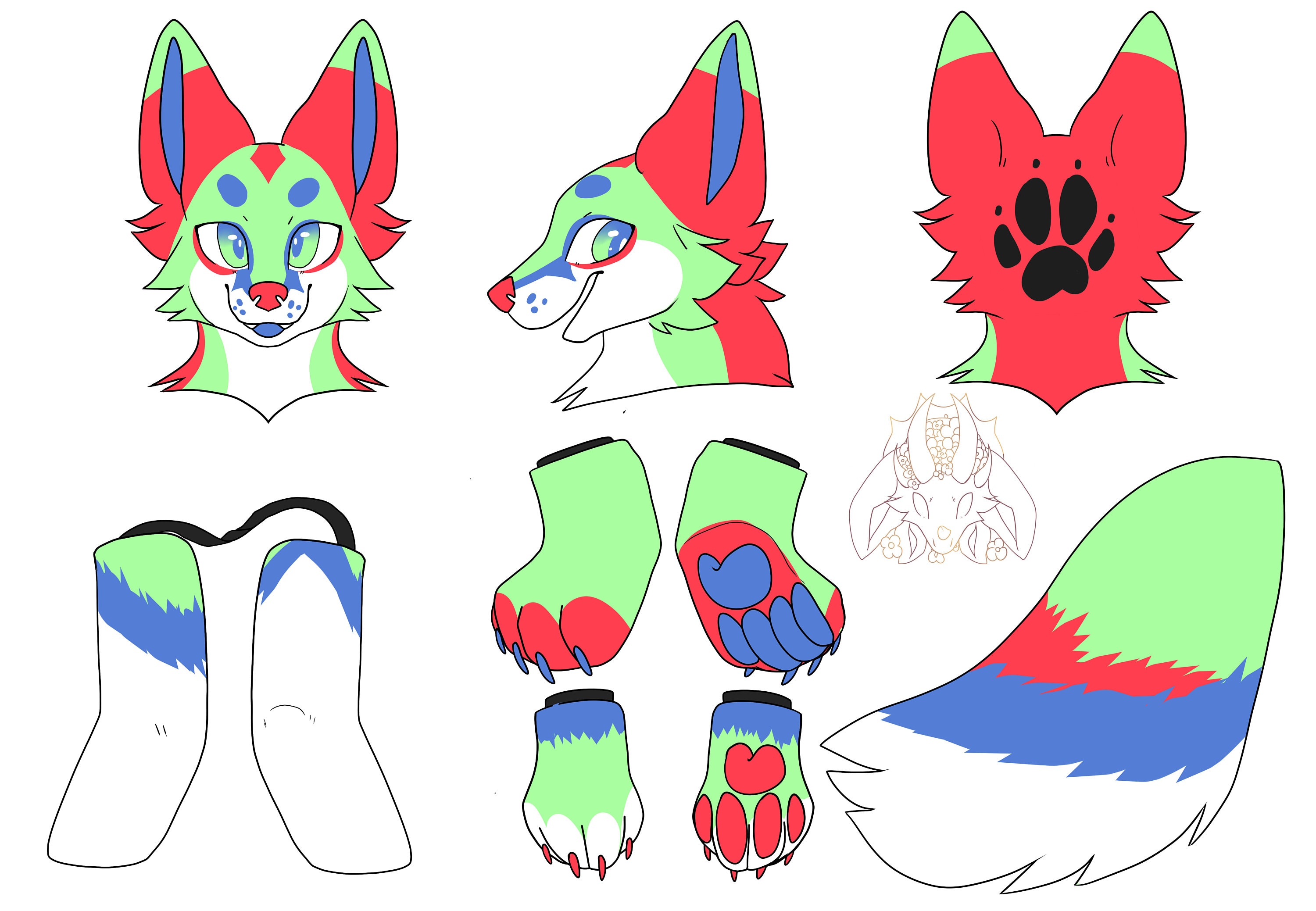 Custom Fursuit Partial Reference Sheet Commissions NOT - Etsy