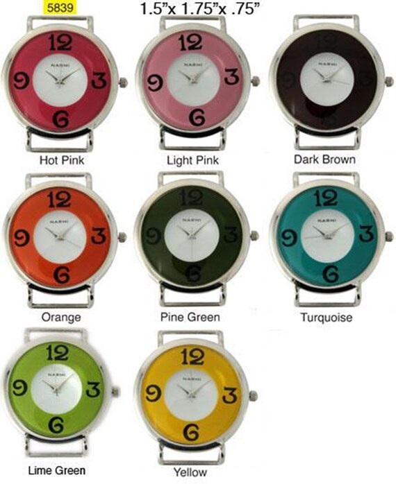 Double Dial Solid Bar Ribbon Watch Face for Interchangeable | Etsy