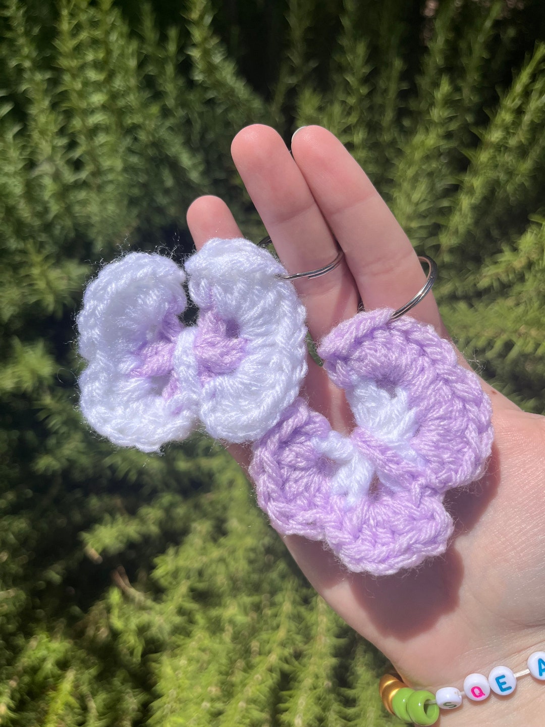 Handmade Crochet Matching Butterfly Keychains - Etsy