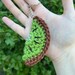 Crochet Kiwi Slice Keychain - Etsy