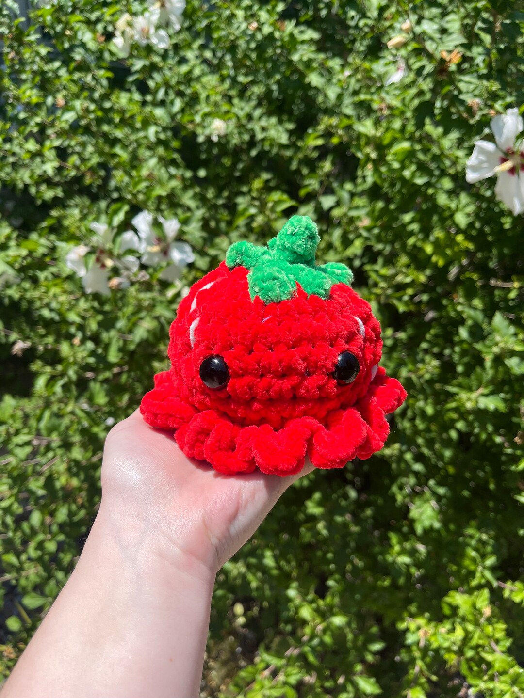 Crochet Strawberry Octopus - Etsy