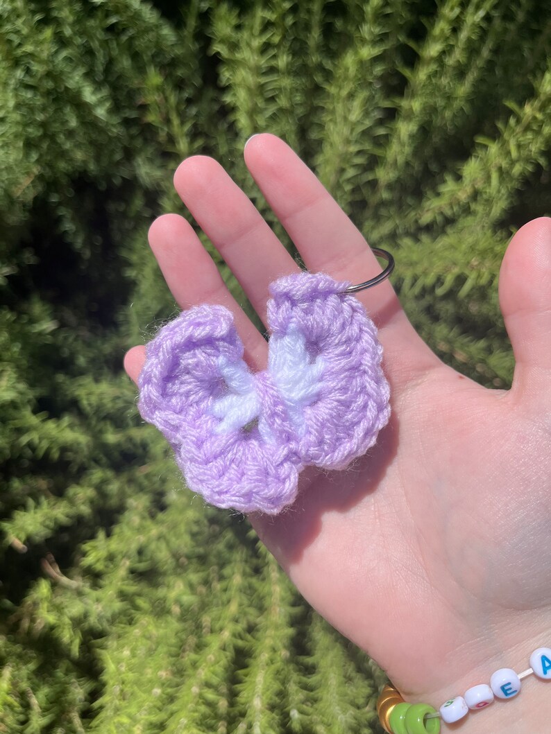 Handmade Crochet Matching Butterfly Keychains - Etsy