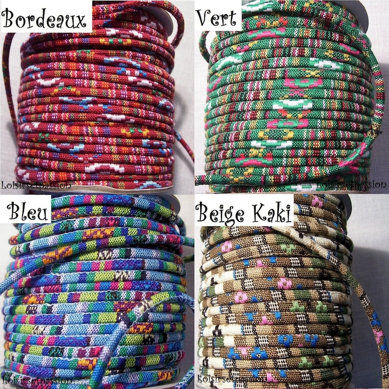 ROUND SPAGHETTI CORD Cotton Inca Ethnic Liberty Patterns ** 4 or 6 Mm ...
