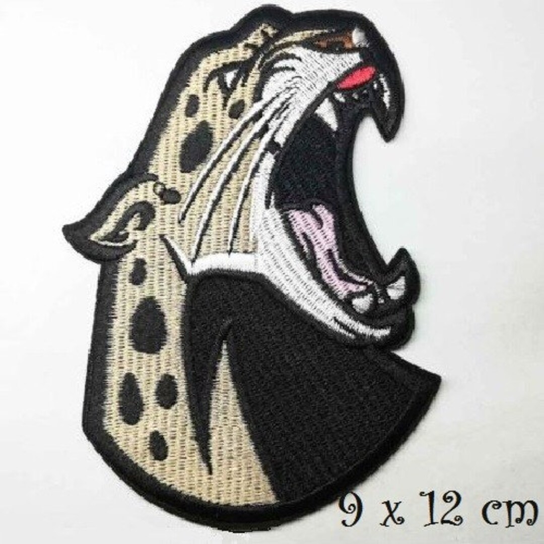 Iron-on Patch - Roaring Tiger Panther Cheetah ** 9 X 12 Cm ...