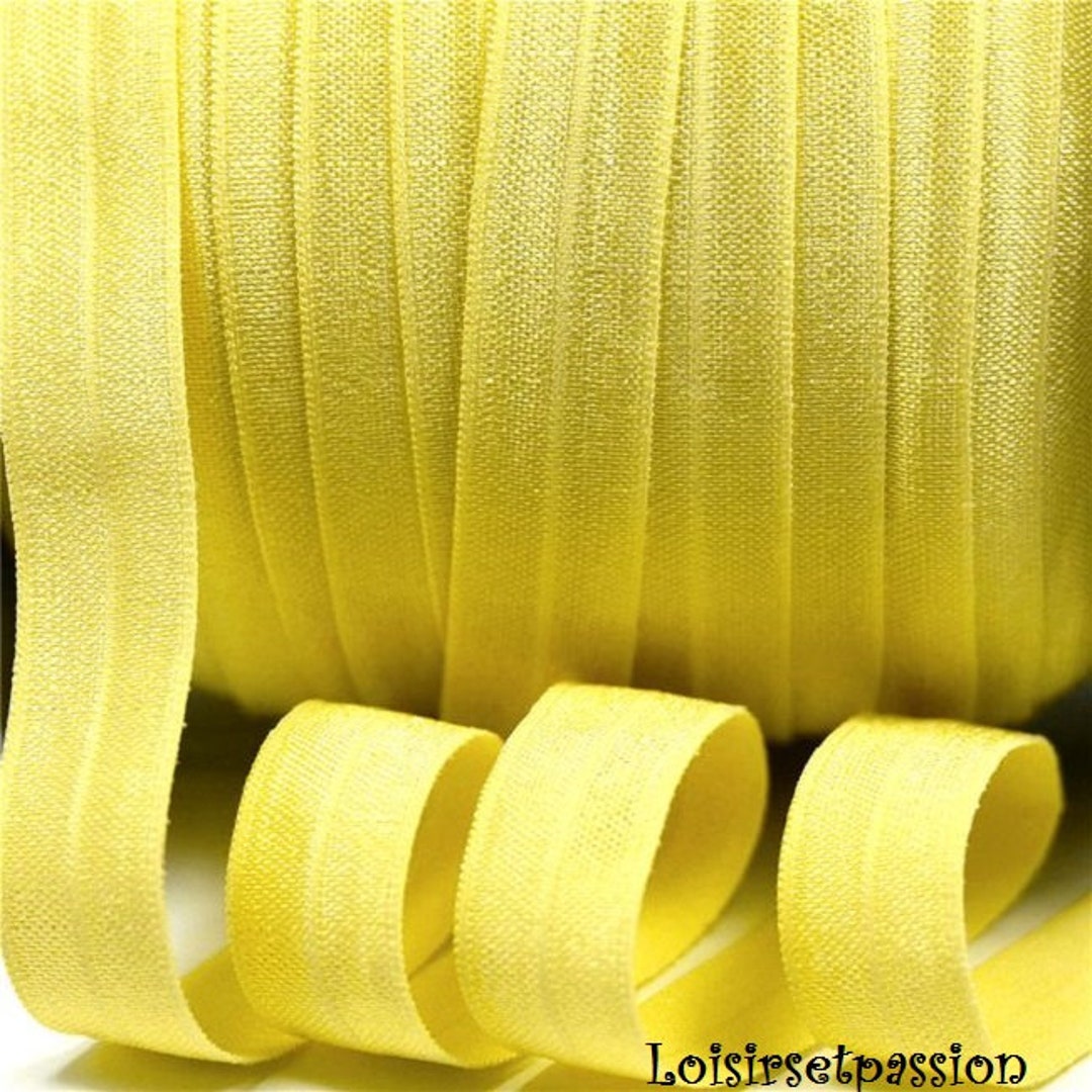 644 / Yellow Straw, Elastic, Flexible and Satin Plain Lace Bias Tape ...