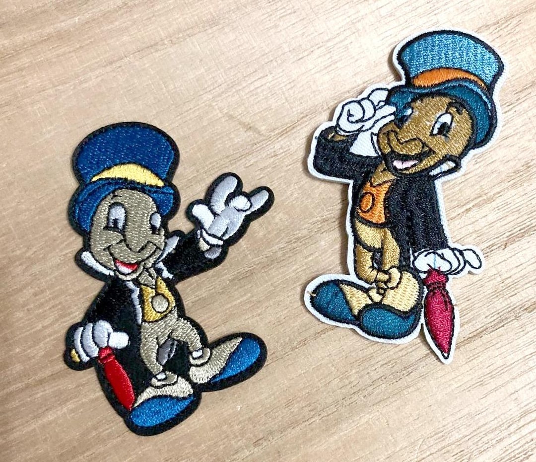 Iron-on Embroidered Patch - Cricket, Grasshopper - Jiminy Cricket ...