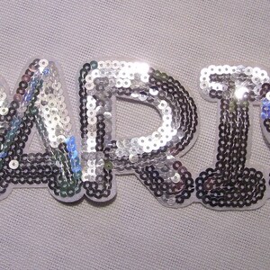 Large Iron-on Sequin Patch Badge LETTER MOT PARIS 8 X 24 - Etsy