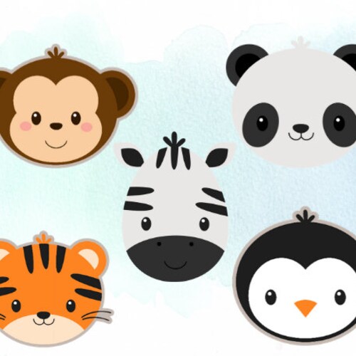 Safari Jungle Wild Animals Cookie Cutters Set 1 of 2 - Etsy