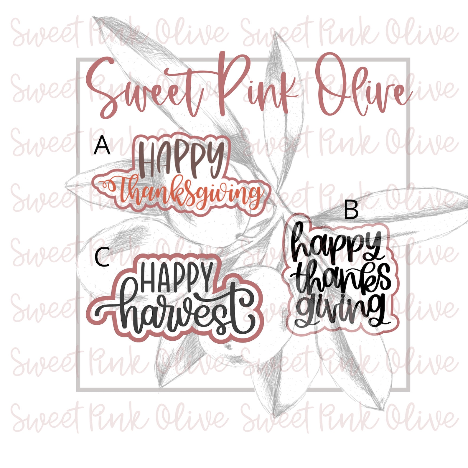 Thanksgiving Pie and Happy Thanksgiving Plaque Cookie Cutter - Etsy