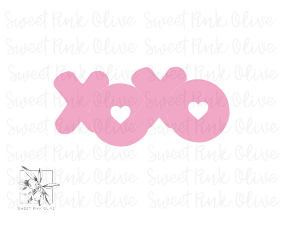 XOXO Cookie Cutter, Build your own set, Fondant and playdoh cutters too ...