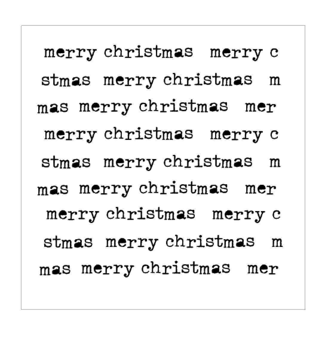 Merry Christmas Typewriter Style Stencil | Etsy