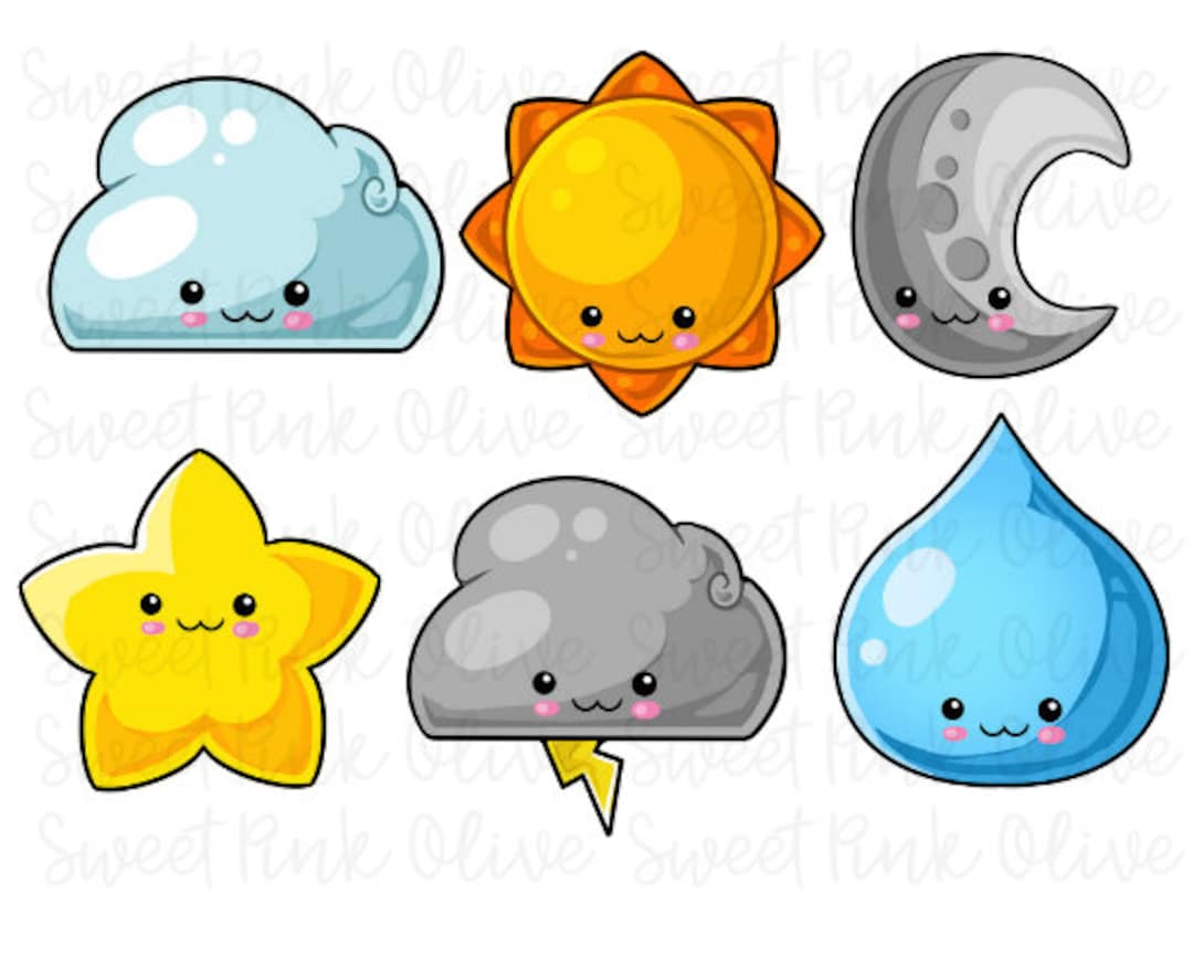 Weather Set #2 Cookie Cutters, Fondant and Playdoh Cutters Too! Build ...