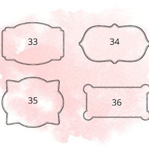 Plaque Cookie Cutters Set 2, Build Your Own Set, Custom Cookie Cutters ...