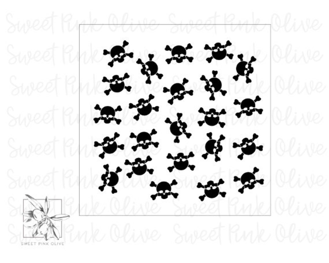 Skull and Bones Stencil - Etsy