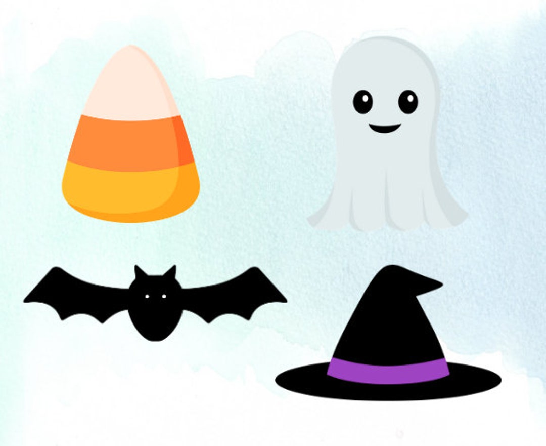 Halloween, Candy Corn, Ghost, Witch Hat and Bat Cookie Cutter, Fondant ...