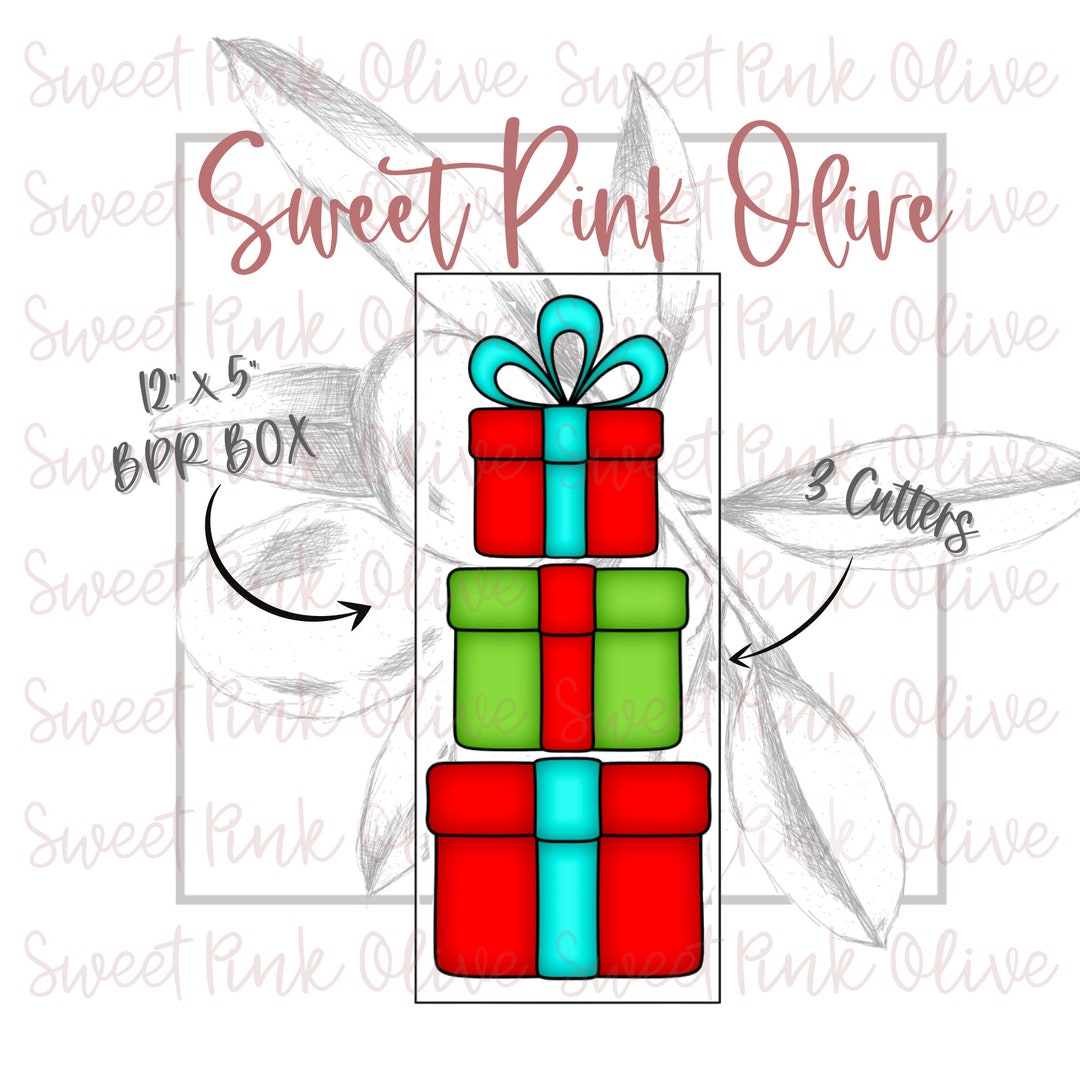 Christmas Stacking Gifts Cookie Cutter Set, Fondant and Playdoh Cutters ...