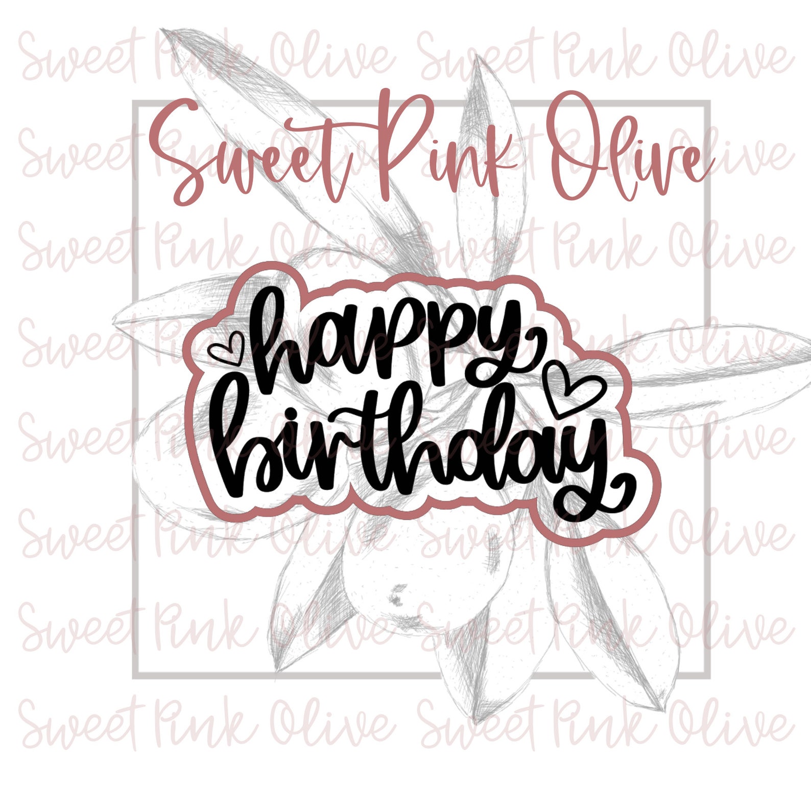 Happy Birthday Plaque Cookie Cutter W/ Matching Stencil - Etsy