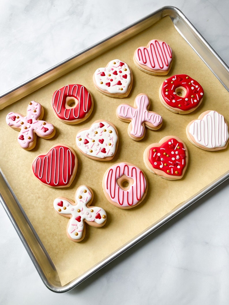 Valentine XO Heart Donut Set of 3 Cookie Cutters - Etsy