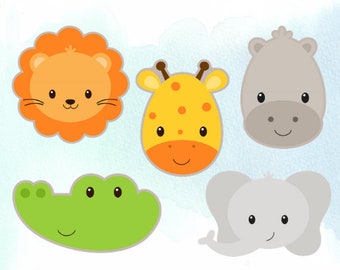 Safari Jungle Wild Animals Cookie Cutters Set 2 of 2 - Etsy