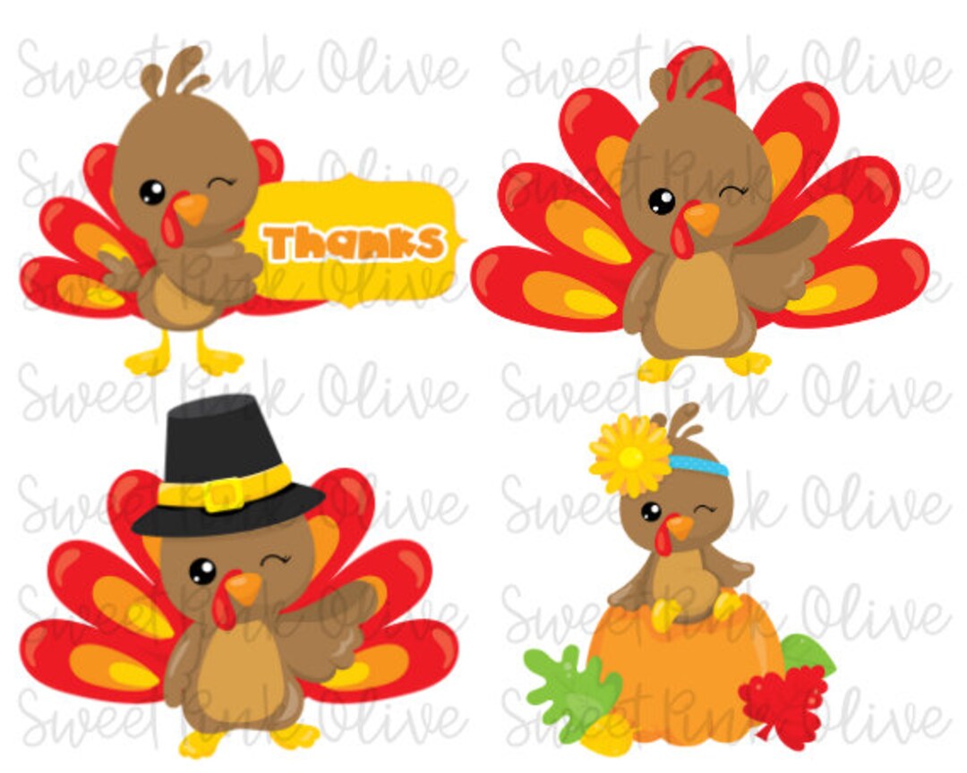 Thanksgiving Turkey Cookie Cutters Set 1, Fondant and Playdoh Cutters ...