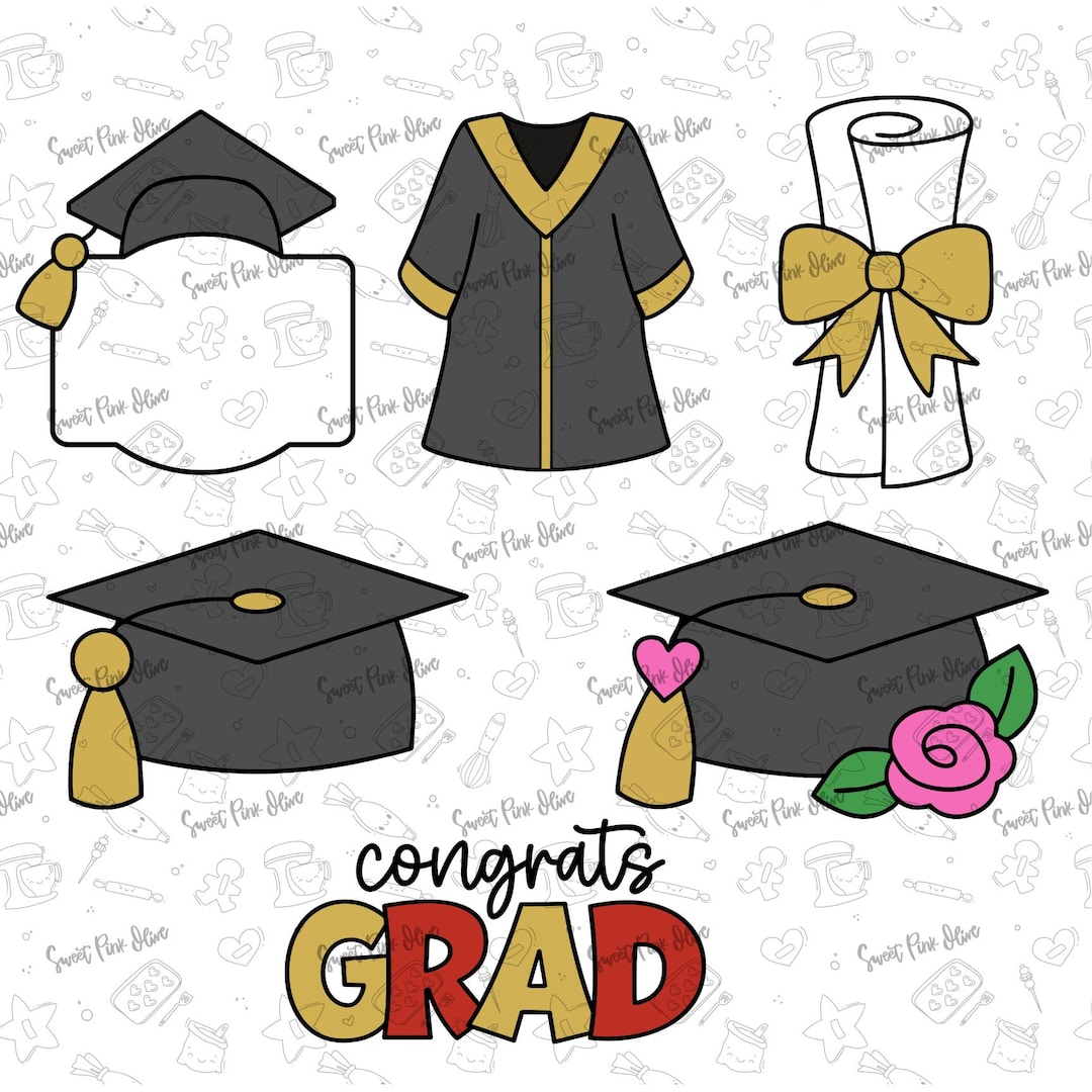 Graduation Cookie Cutter Set 1 - Build Your Own - Grad Set - Etsy