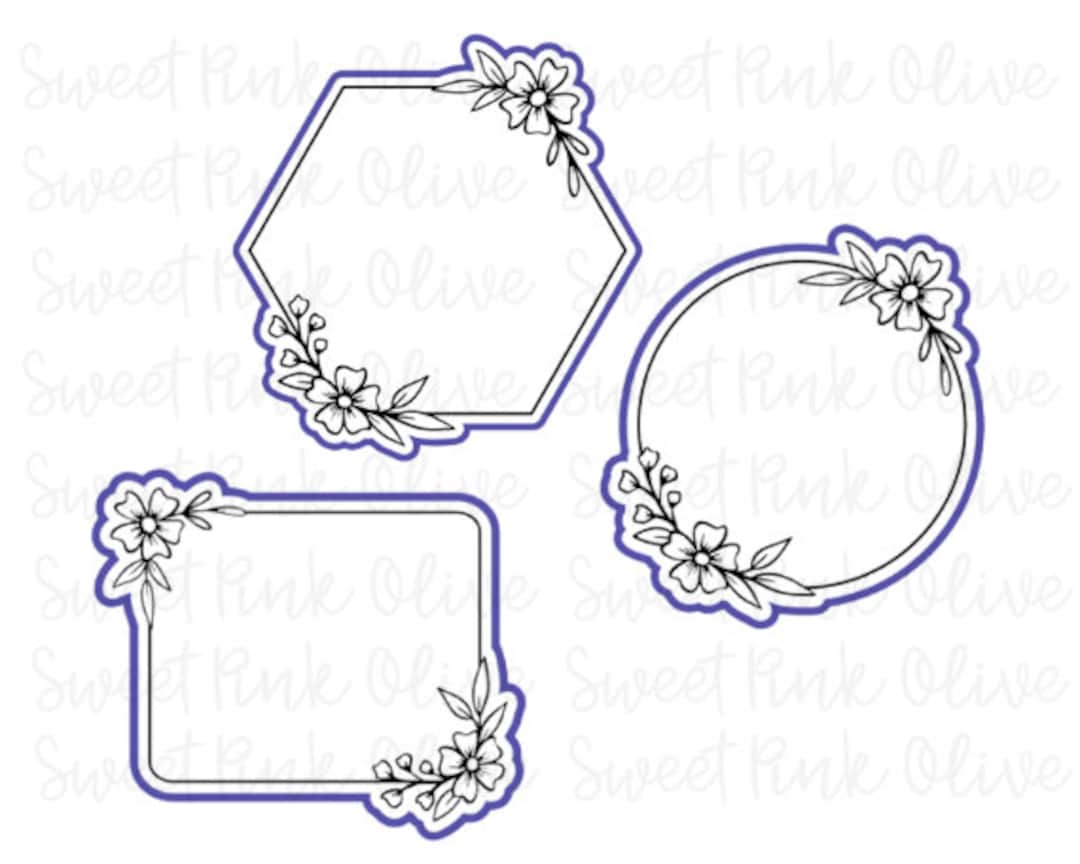 Floral Frames Cookie Cutters, Fondant and Playdoh Cutters Too! Build ...