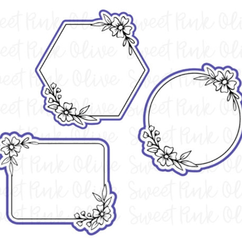 Floral Plaque Cookie Cutter - Etsy