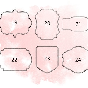 Plaque Cookie Cutters Set 2, Build Your Own Set, Custom Cookie Cutters ...