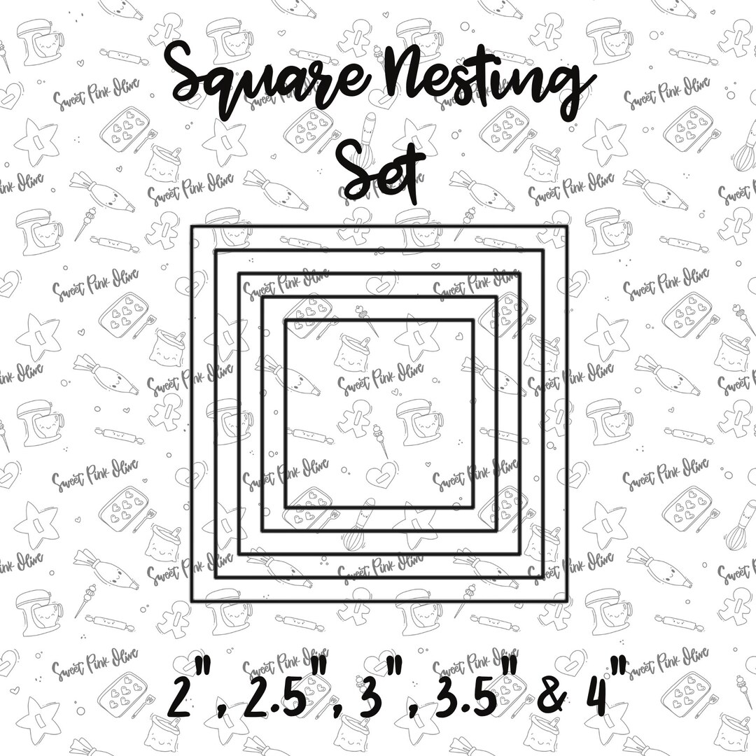 Square Nesting Cookie Cutter Set, Nesting Set, Build Your Own Set ...