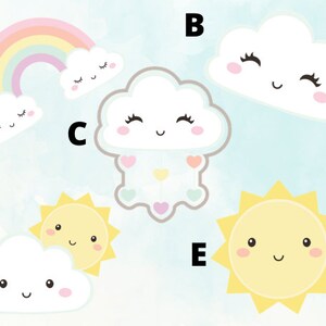 Cute Weather, Clouds, Sunshine, Rain Cookie Cutters, Build Your Own Set ...
