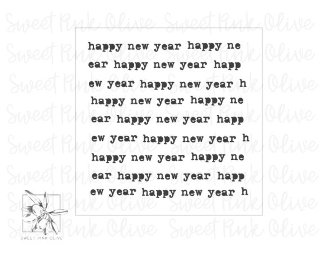 Happy New Year Typewriter Style Stencil - Etsy