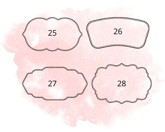 Plaque Cookie Cutters Set 2 Build your own set Custom Cookie | Etsy