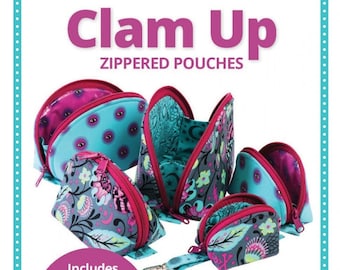 Clam up Zippered Pouches Pattern by Annie.com - Etsy