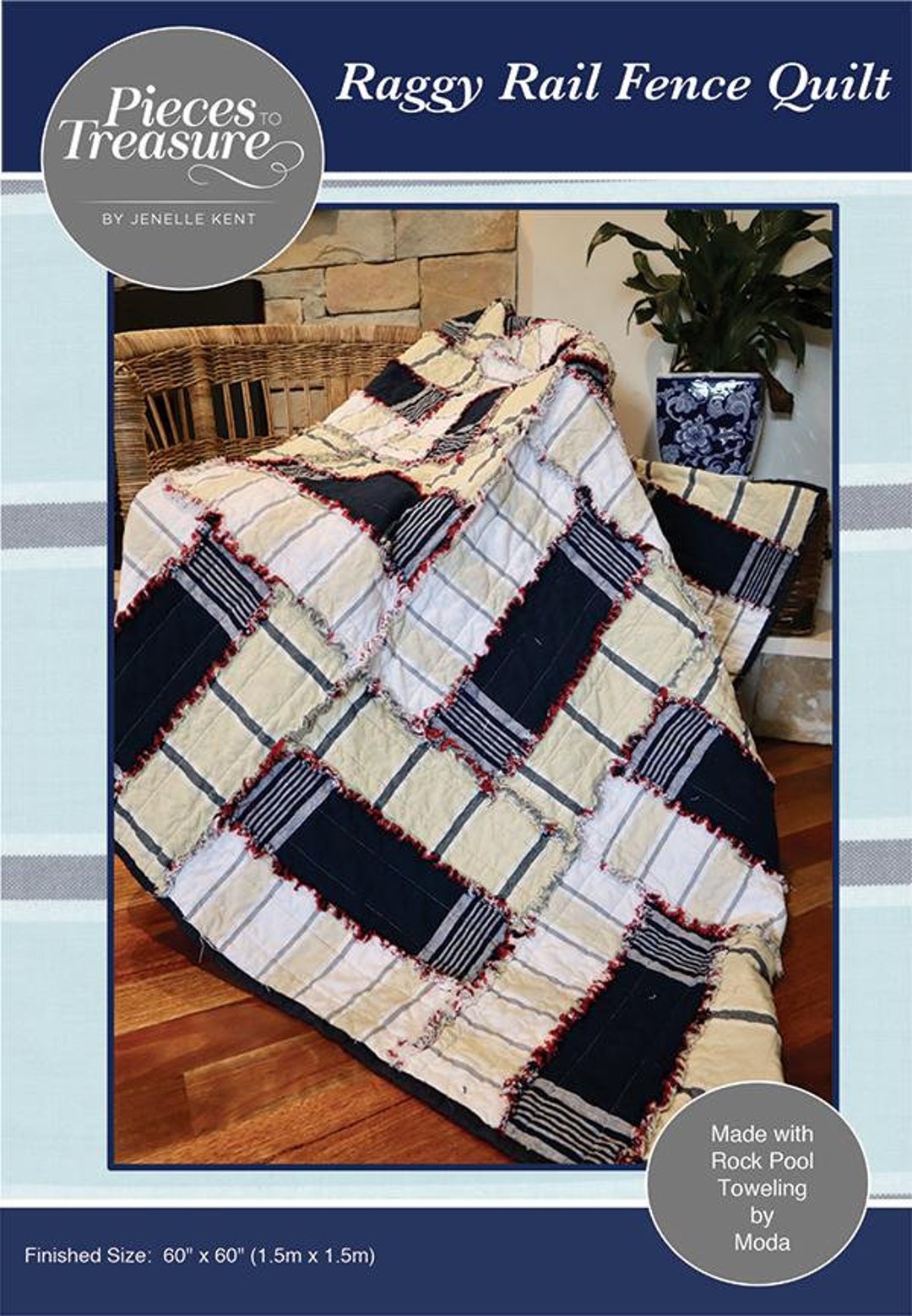 Raggy Rail Fence Quilt Pattern by Pieces to Treasure - Etsy