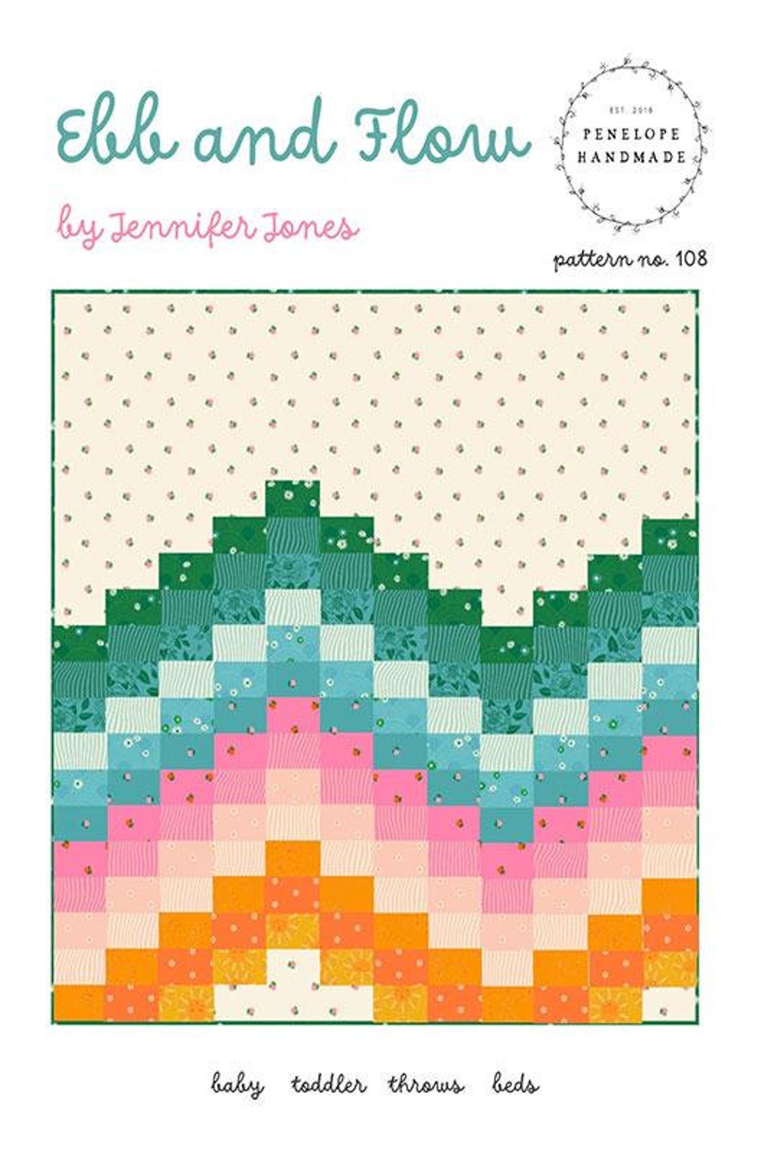 Ebb and Flow Quilt Pattern by Jennifer Jones for Penelope Handmade - Etsy