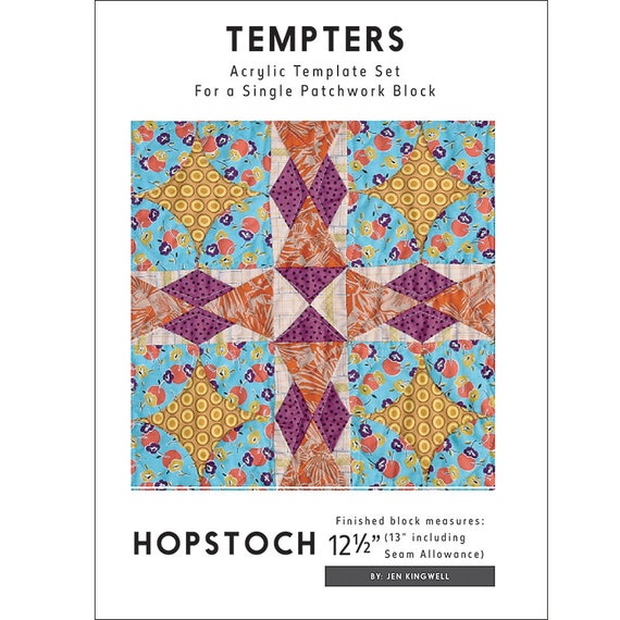 Hopscotch Quilt Block Pattern and Template Set From Jen | Etsy