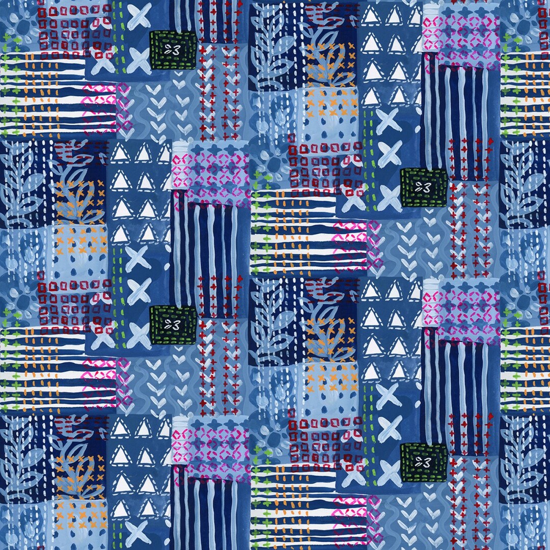 Multi Patchwork Fabric From Dear Stella DJL1703 - Etsy